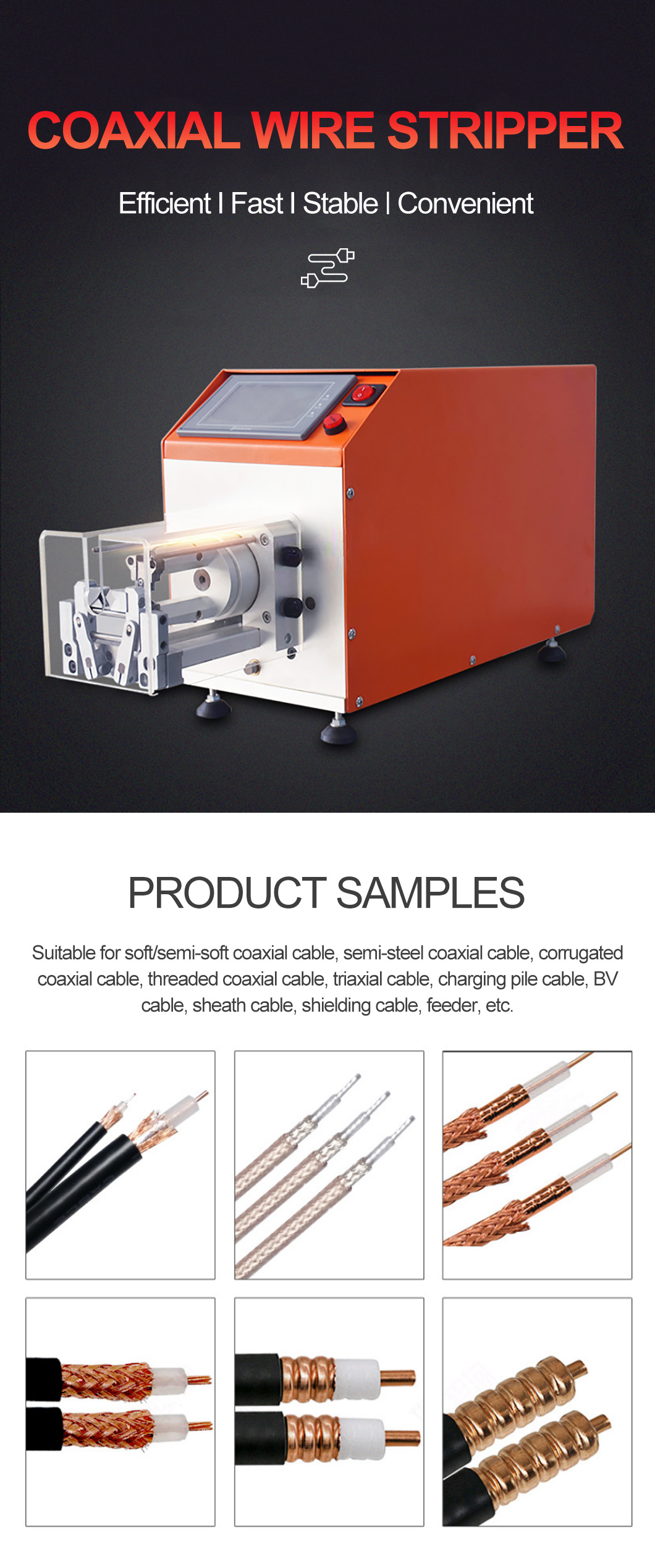 Coaxial Cable Stripping Machine - Buy coaxial cable wire stripper ...